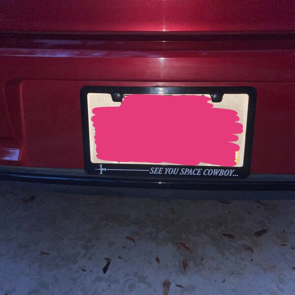 Swordfish See You Space Cowboy License Plate Frame Free Shipping ...