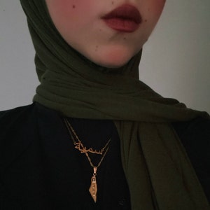 Beautiful Iraq Map Contour Pendant With Small Heart Charm Necklace ...