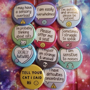 I'm Having A Bad Sensory Day Pin Badge Sensory | Etsy