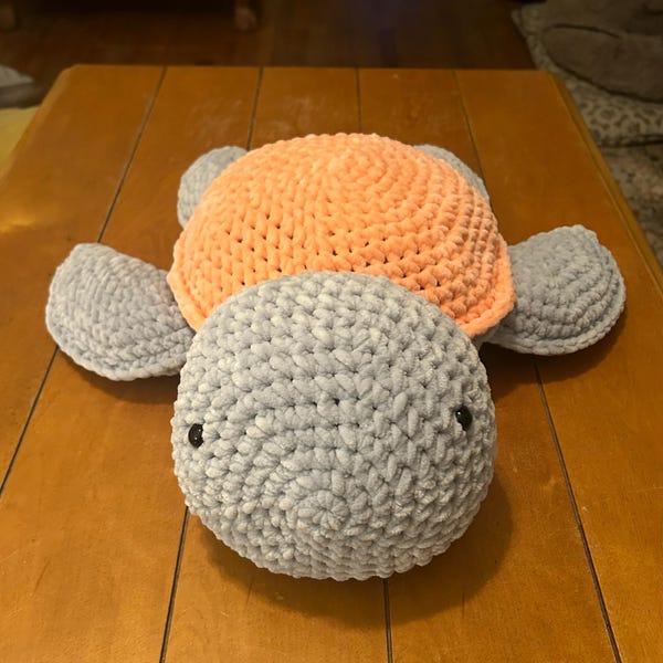 LARGE Crochet Turtle Pattern, Cute Toy, Crochet Turtle, Handmade Gift ...