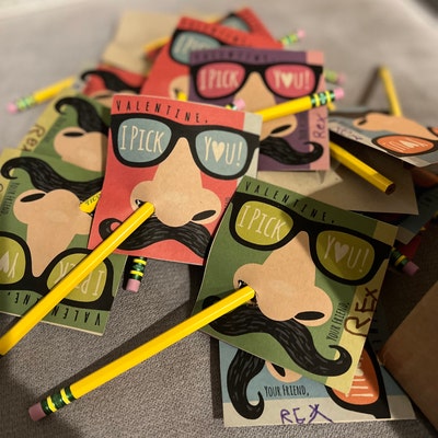 Funny Nose Picking Valentines Classroom Pencil Holder Valentines ...