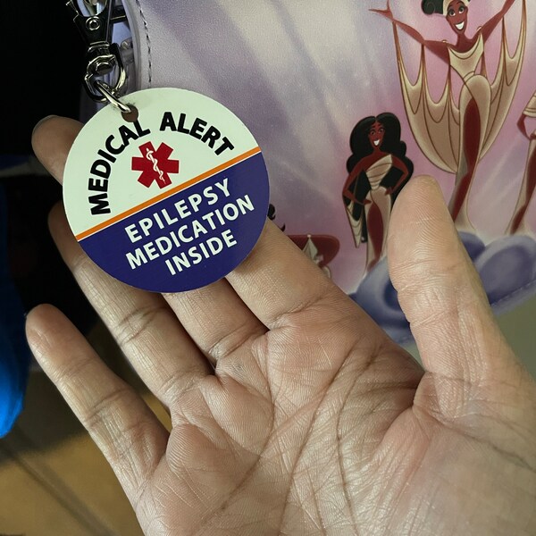 Epilepsy Medication Inside Medical Alert ID | Medicine Supply Bag Charm ...
