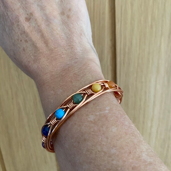 Copper Chakra Bracelet - Etsy