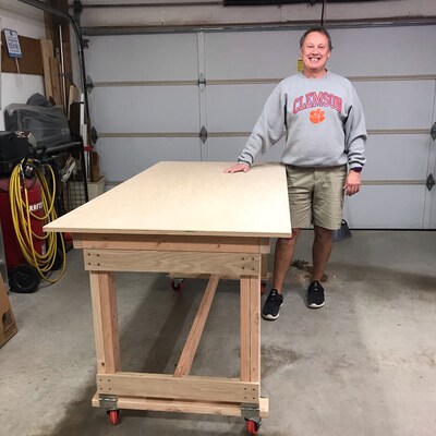 Foldable Workshop Table on Wheels DIY Plans & Instructions, DIY ...