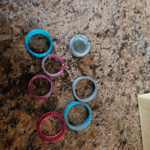 Flat Ring Silicone Mold-cute Flat Ring Resin Mold-diy Dried Flower ...