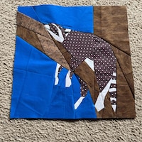 Rabbit Foundation Paper Piecing Block, FPP Quilting Sewing Pattern ...