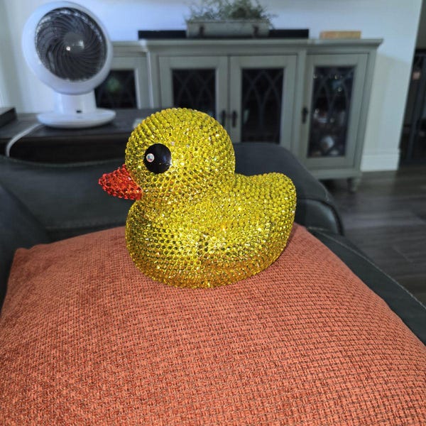 Rhinestone Rubber Duck-bling Duck-large 7 Inch-glass Rhinestones-custom ...