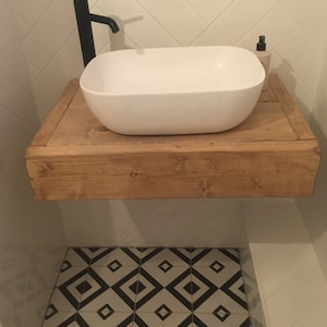 Rustic Washstand Shelf Wash Stand Sink Unit Hand Crafted Rustic ...