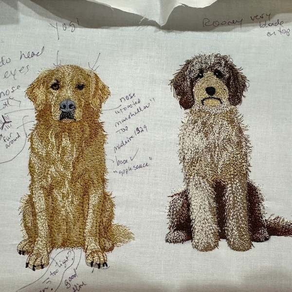 Brown Goldendoodle Embroidery Design, Cute Golden Doodle Dog Embroidery ...