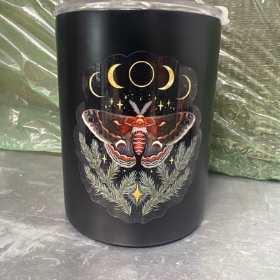 Beautiful Transparent Vinyl Sticker Red Moth Waterproof - Etsy