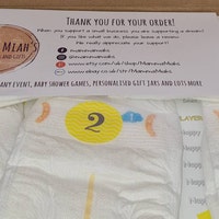 Nappy Baby Shower Game - What's in the Nappy? Pink / Blue / Yellow ...