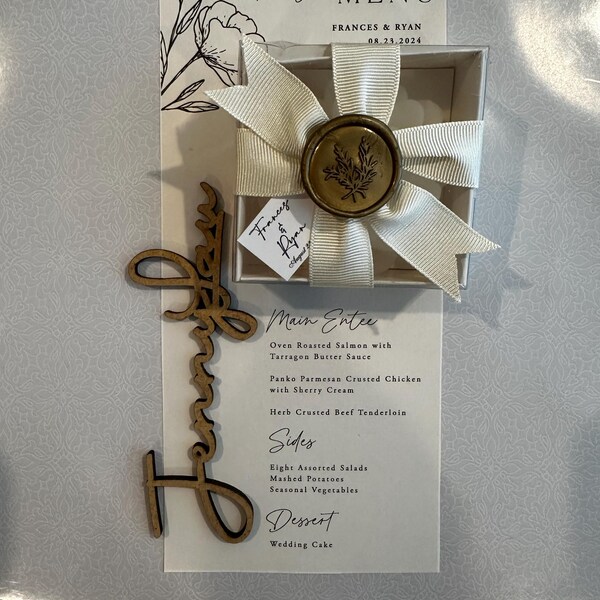 Wedding Place Card, Personalized Wedding Place Table Cards Laser Cut ...