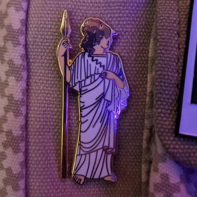 Greek Goddess Athena Enamel Pin - Etsy