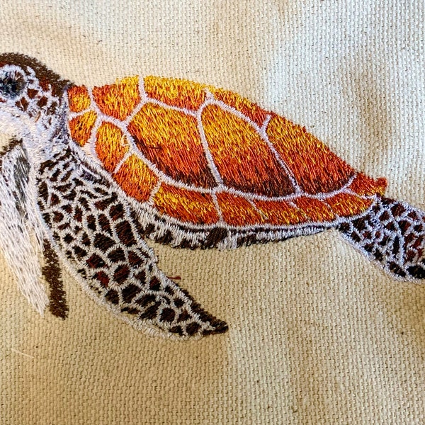 Turtle Embroidery Design Ocean Animal Embroidery Sea Creature Machine ...