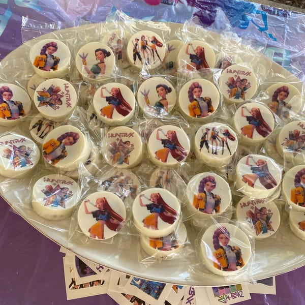 Kpop Demon Hunters Huntrix Chocolate Dipped Oreos for Birthday Party ...