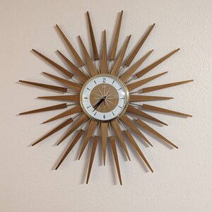 27 Inch Hand Made Mid Century Style Starburst Clock by Royale - Etsy