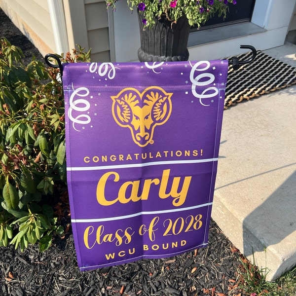 Custom College Bound Yard Flag, Custom College Sign, College Garden ...