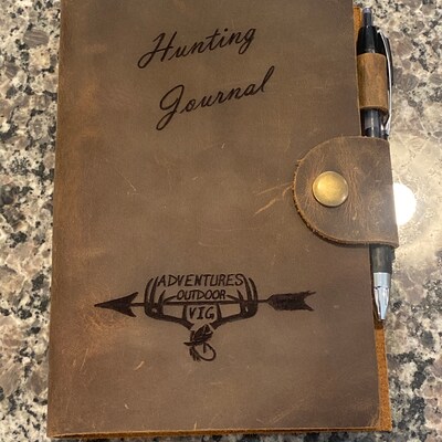 Personalized Refillable 6 Ring Rustic Leather A6 Journal Cover With Pen ...