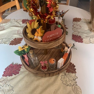 Fall Tiered Tray Mini Mugs/autumn Tiered Tray Decor/fall Faux Mugs/fall ...