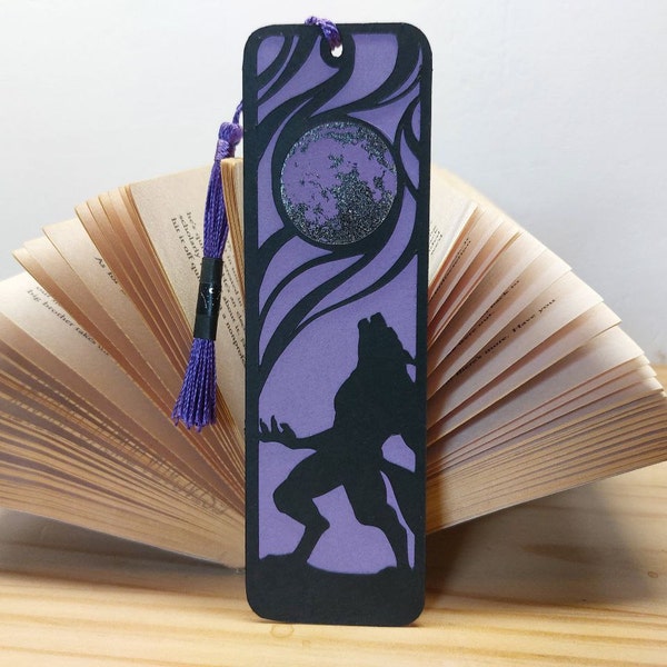 Werewolf Foil Bookmark | Handmade Gift for Witchy Gothic Book Lover ...