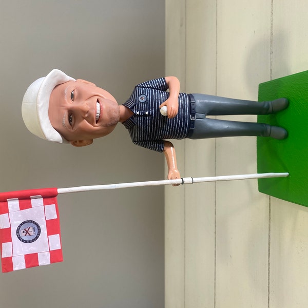 Custom Golf Bobbleheads, Custom Bobbleheads Man Holding Flag, Custom ...