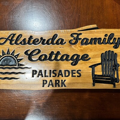 Custom Cottage Sign Wood Cottage Sign Anniversary Gift - Etsy