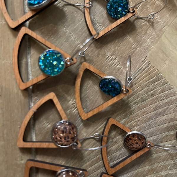 Handmade Resin Wood Cabochons - Size Ranges Between 9.5mm - 10.5mm ...