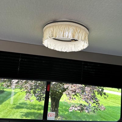 RV Light Cover, Handmade Boho Camper Trailer Decor RV Light Covers ...