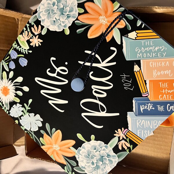 Teacher Graduation Cap, Graduation Cap Topper, Graduation Cap for ...