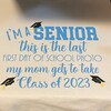 First Day of Senior Year Printable Sign First Day of School - Etsy