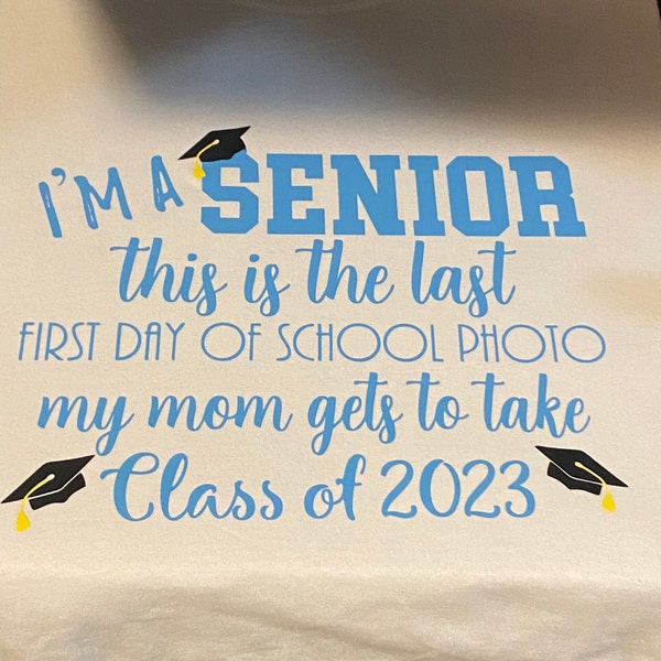 First Day of Senior Year Printable Sign First Day of School Sign 12th ...