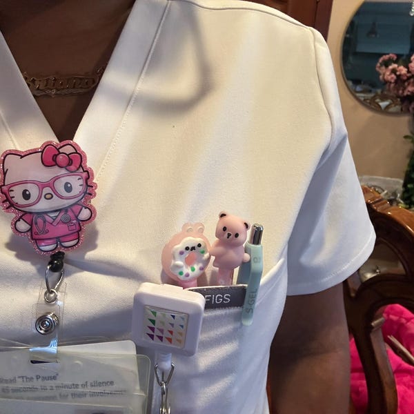 Cute Kitty Badge Reel, HK Badge Reel, HK Nurse Badge Reel, Nursing ...