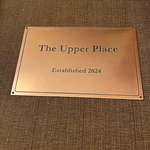 Antiqued Brass Plaques Solid Brass Name Plates Custom House Signs ...