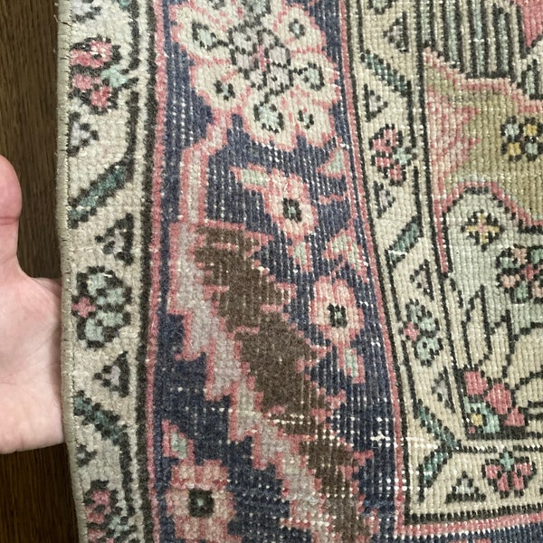 Vintage Faded Pale Colors Rug for Home and Nursery Decor, Low Pile ...