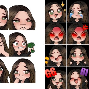 Custom Emotes Badges Stickers Emojis for - Etsy