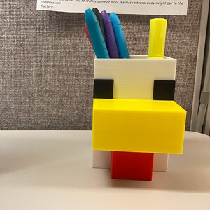 Minecraft Chicken Planter / Pencil Pen Holder, Minecraft Mojang Bird ...