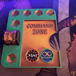 4 Player Commander Tray Set Life Spinner Style Custom Made 3D Printed ...