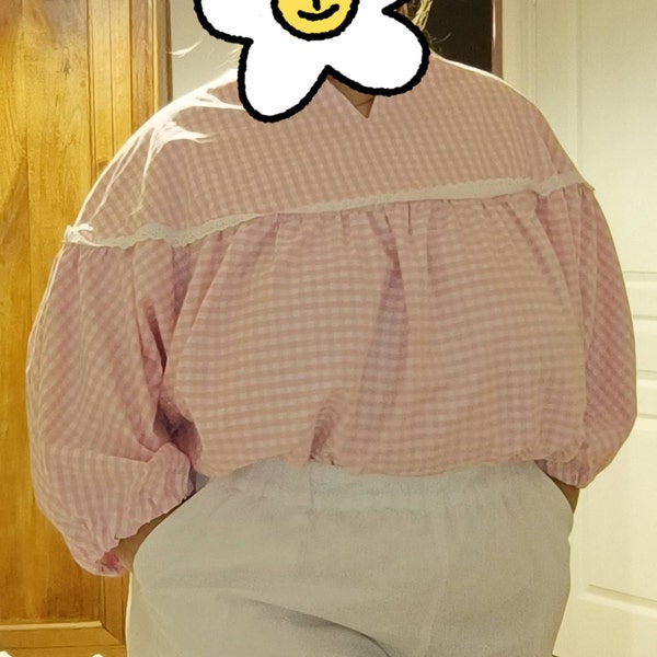 Sewing Pattern Woman Blouse Oversize Beginner Friendly Bat Sleeve ...
