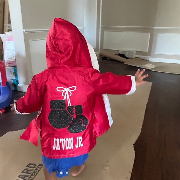 Baby Boxer Outfit With Wearable Custom Gloves, Jacket, and Shorts ...
