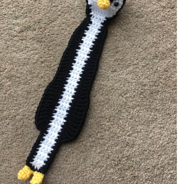 Squashed Penguin Bookmark Crochet Pattern - Etsy