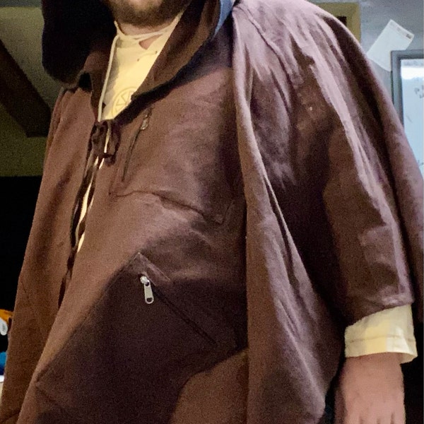 Mens Wizard Poncho in Brown - Etsy