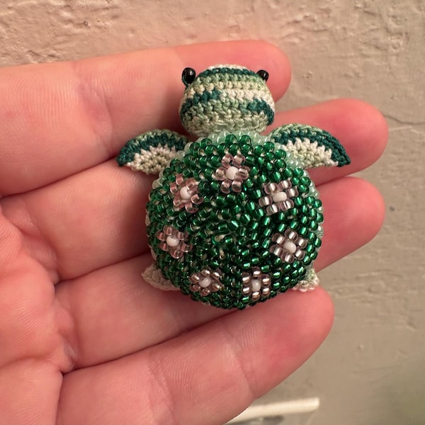 Bead Crochet Turtle Pattern PDF: Make Your Own Bead Crochet Turtle ...