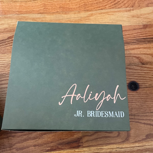 Sage Green Bridesmaid Proposal Box, Personalized Proposal Box, Bridal ...