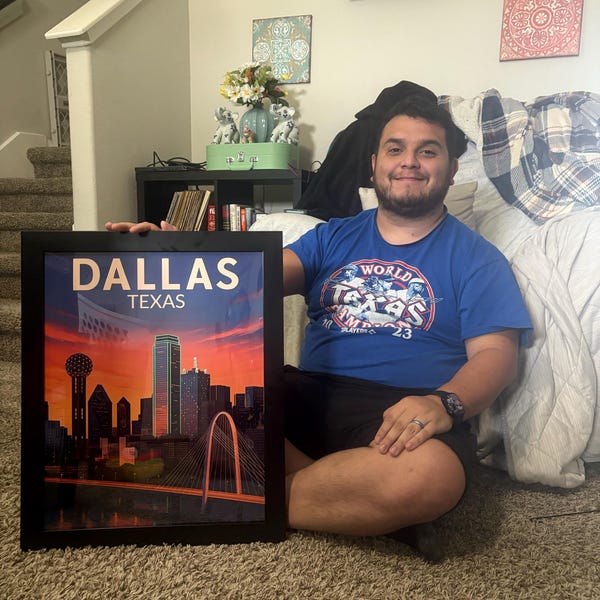 Dallas Photo Print, Dallas Skyline at Dusk Poster Print, Dallas TX Wall ...