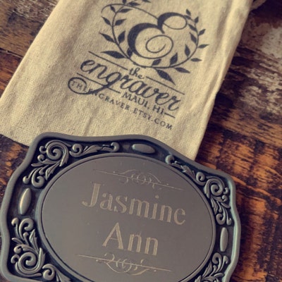 Engraved NAME Belt Buckle, Personalized Belt Buckle, Groomsman Belt ...