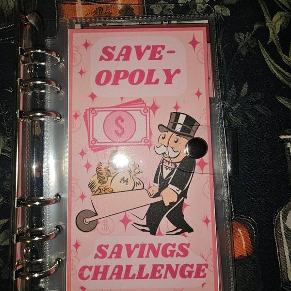Savopoly Budgeting A6 Savings Challenge Cash Stuffing Binder - Etsy
