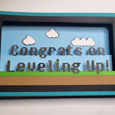 Game Console Level up Card 3D Papercut SVG Card Cut File Cricut DIY - Etsy