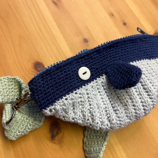 Crochet Whale Messenger Cross Body Bum Bag Pouch Digital PDF Pattern in ...