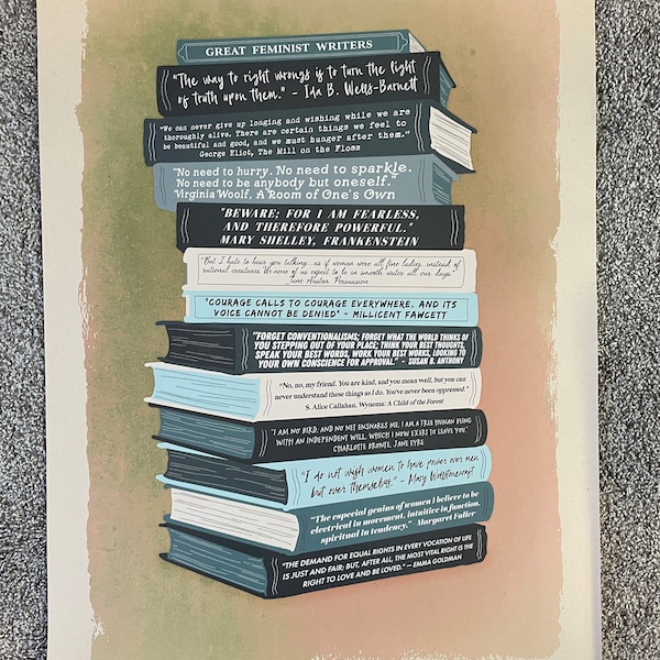 Feminist Quotes Poster - A2 Female Author Art - School Learning ...
