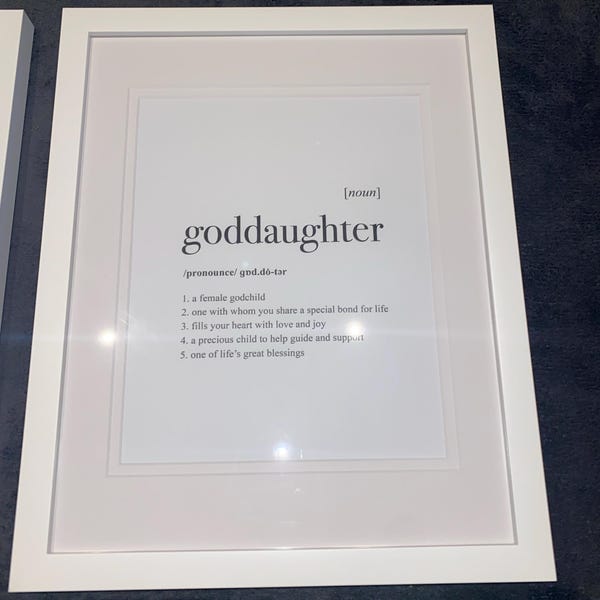 Goddaughter Definition, PRINTABLE Art, Godchild Special Baptism ...